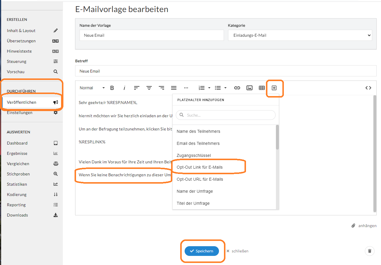 Opt-Out-Funktion in E-Mails anbieten